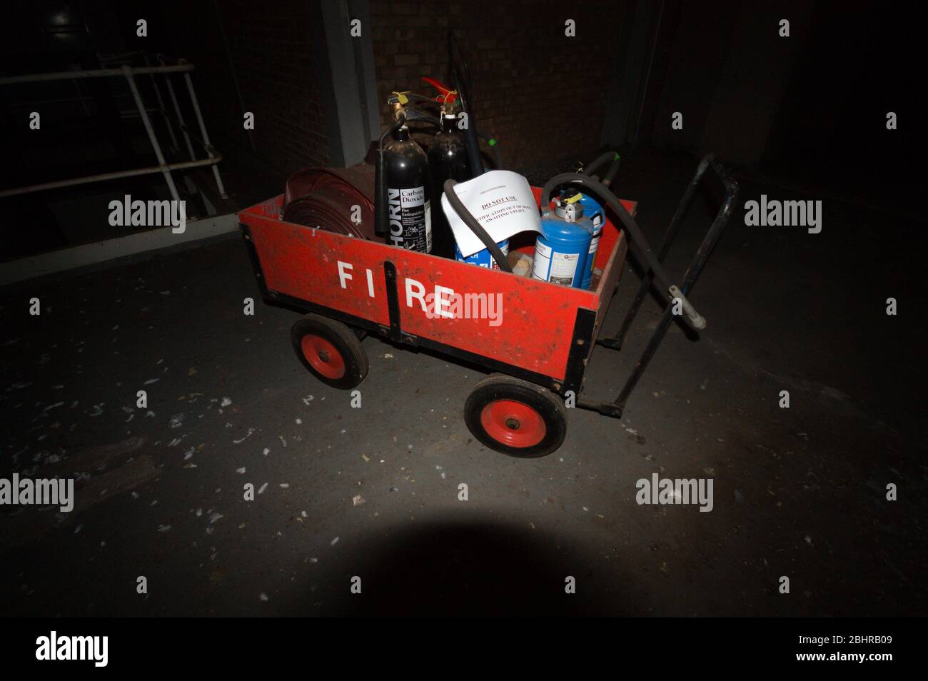 Fire extinguisher trolley in inverkip power station hi-res stock ...
