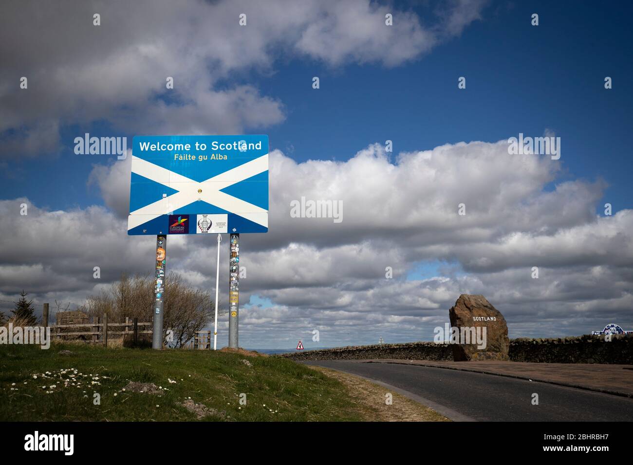 The scotland england border on a68 hi-res stock photography and images ...