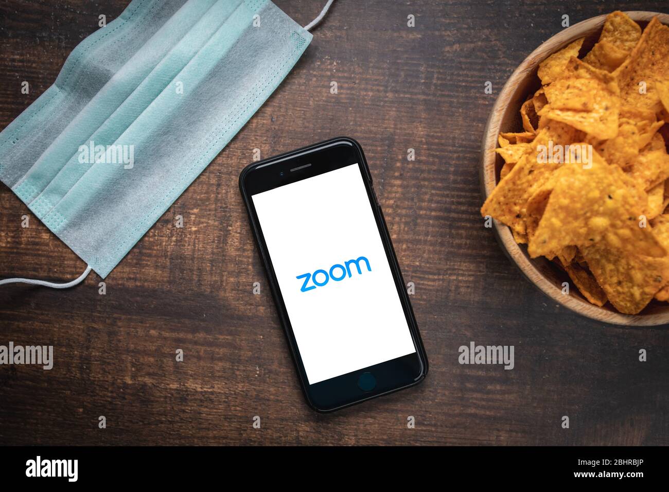 Antalya, TURKEY - March 30, 2020. Cell phone showing Zoom Cloud ...