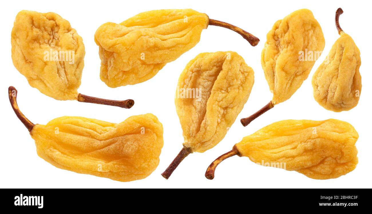 Dried pear isolated on white background with clipping path Stock Photo ...