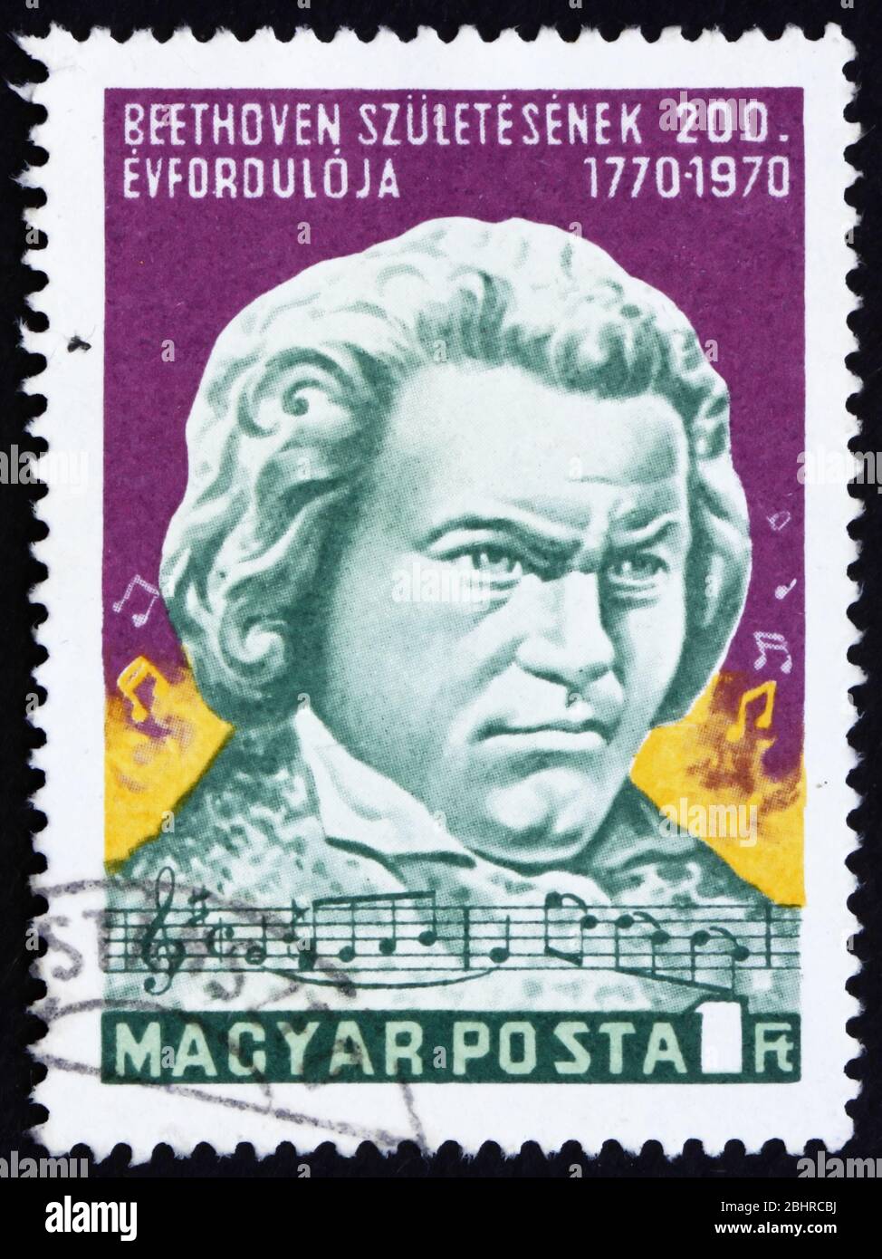 HUNGARY - CIRCA 1970: a stamp printed in the Hungary shows Statue of ...