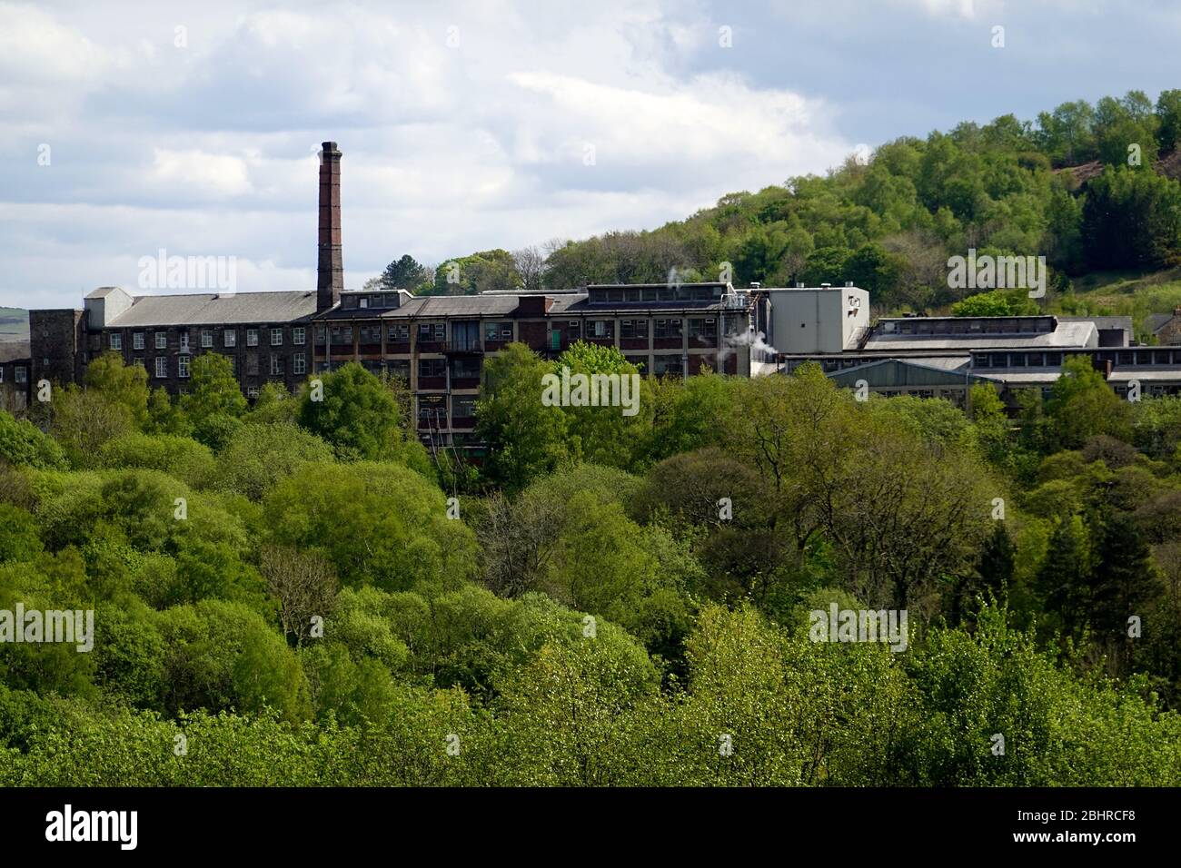 A view of Swizzels factory from Hague Bar Road, New Mills Stock Photo ...