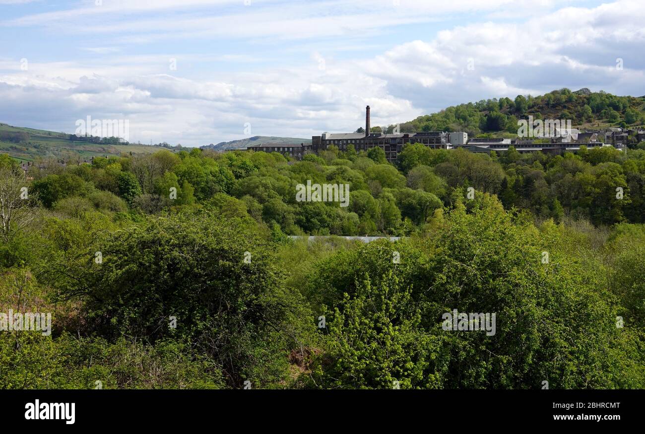 A view of Swizzels factory from Hague Bar Road, New Mills Stock Photo ...