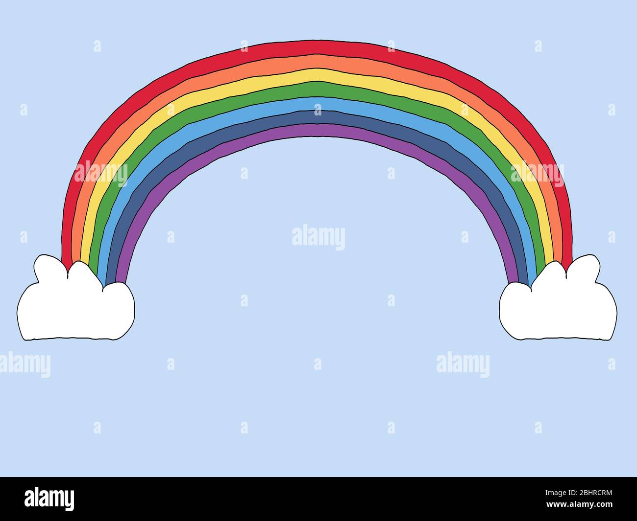 Rainbow of Hope hand drawn illustration with copyspace Stock Photo - Alamy