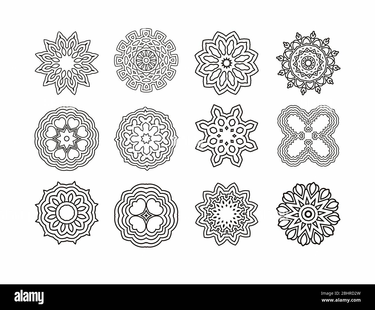 Art deco circular pattern Cut Out Stock Images & Pictures - Alamy