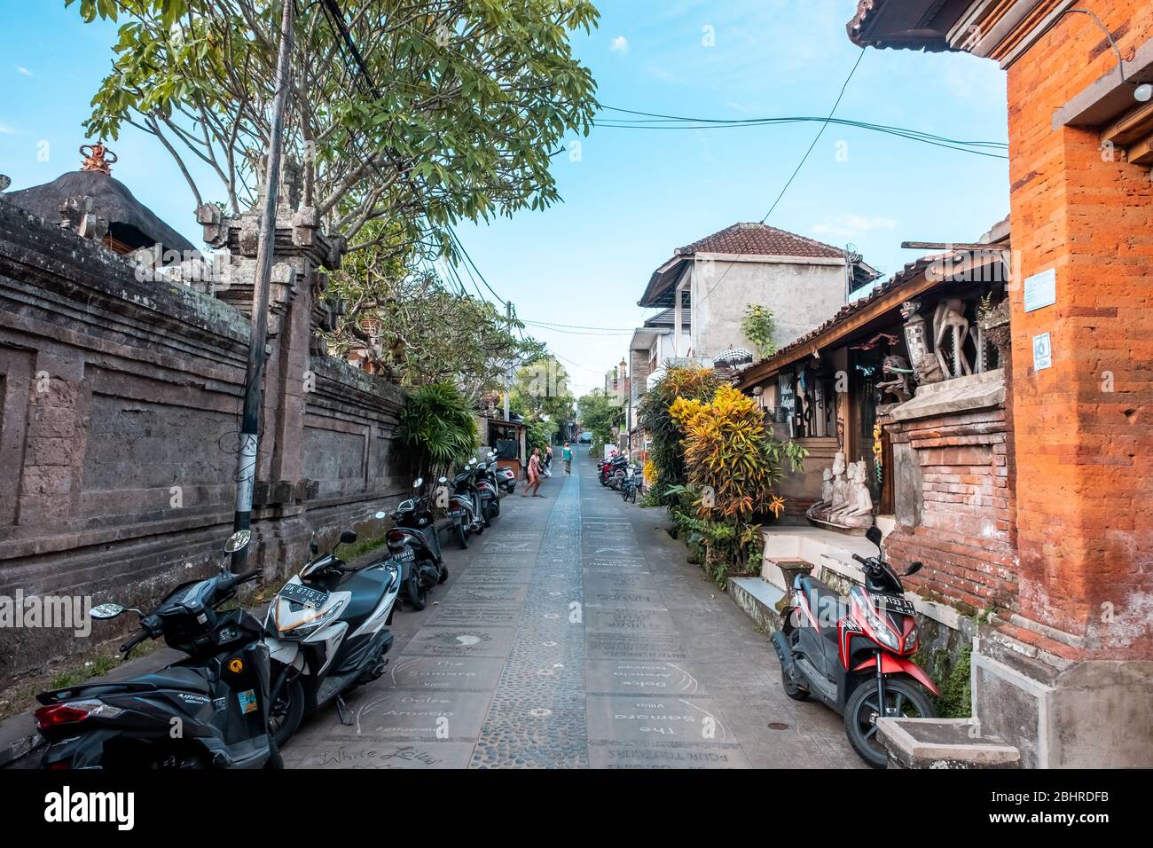 Street view of Ubud Art Street, Bali Island Stock Photo - Alamy