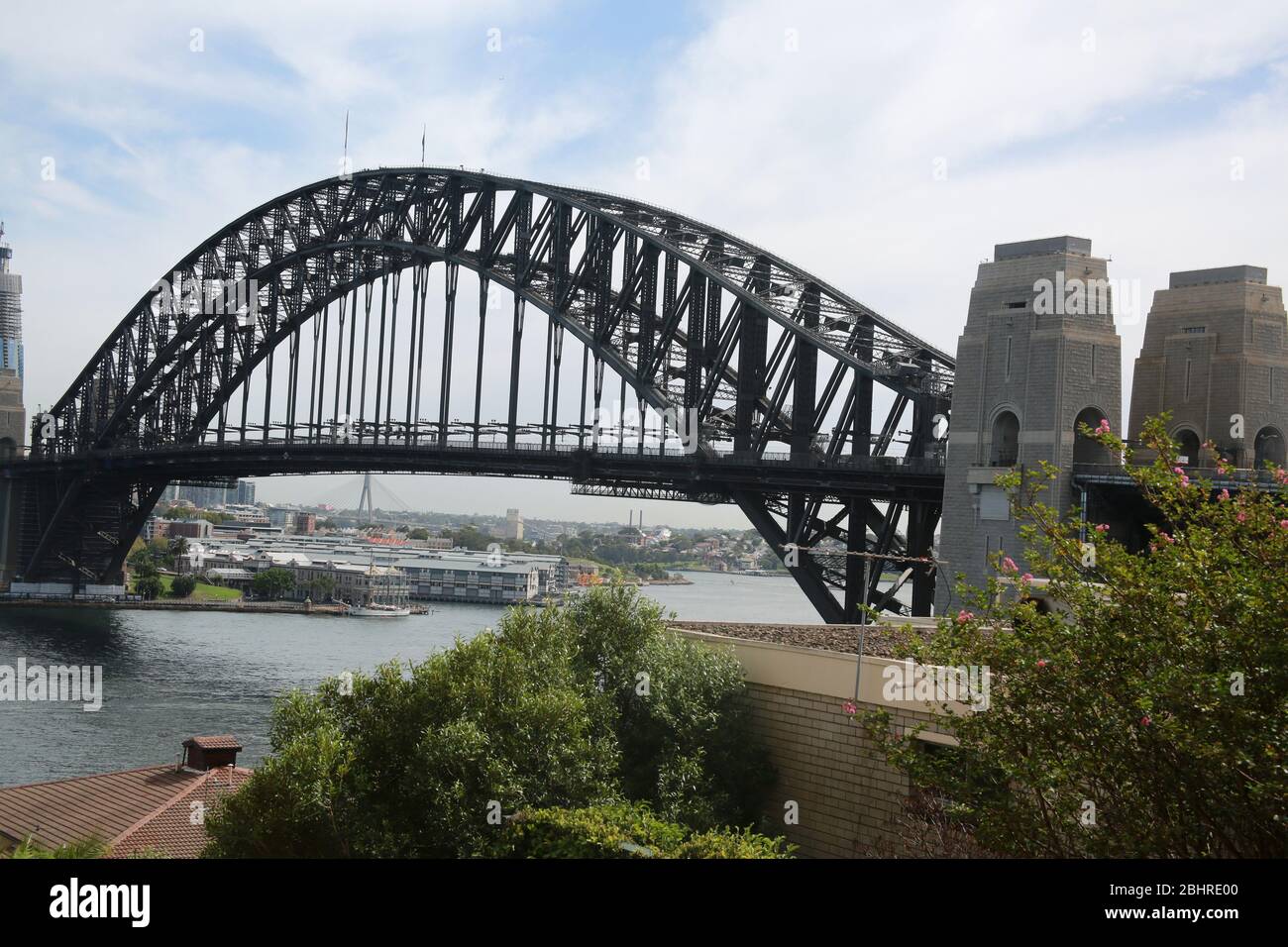 Boat under the bridge sydney australia hi-res stock photography and ...