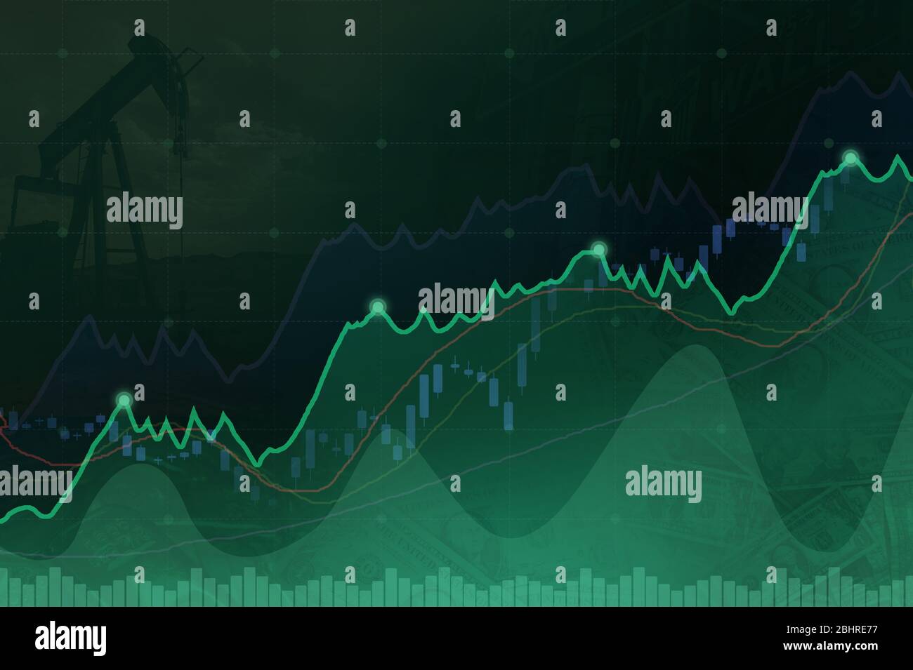 Stock market or forex trading candlestick graph,Abstract BuStock market ...