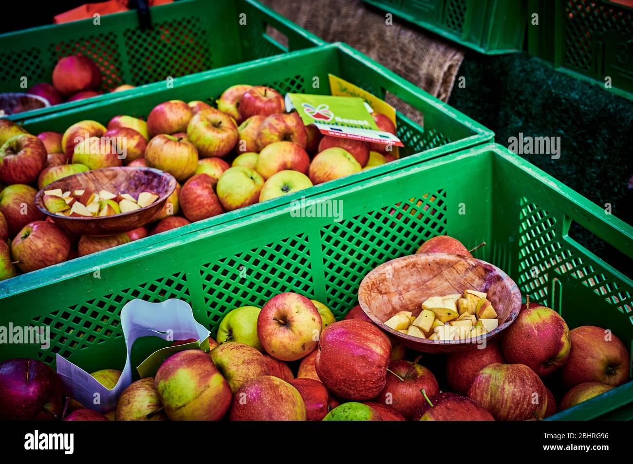 Berlin, Germany - March 19, 2020: Market display at a German weekly ...