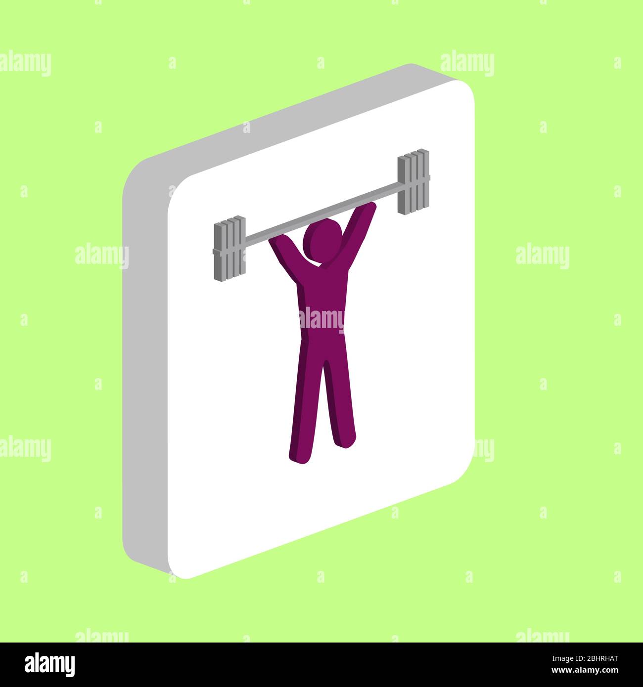 Weightlifter, Lifting Simple vector icon. Illustration symbol design ...