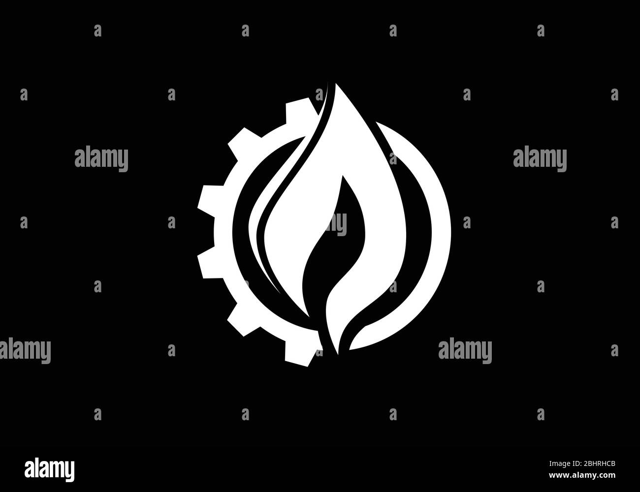 Fire flame icon in a shape of drop. Oil and gas industry logo design ...