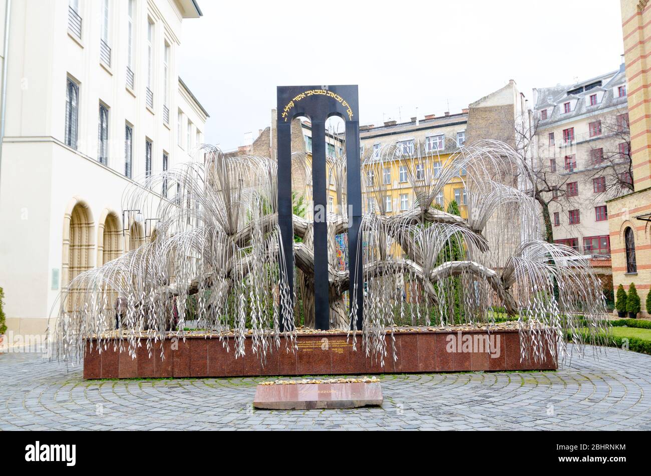BUDAPEST, HUNGARY - FEBRUARY 21, 2016: Tree of Life - monument to the ...