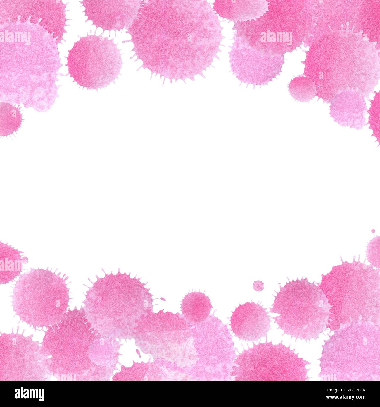 Pink watercolor background. Pink watercolor splash template. Bright ...