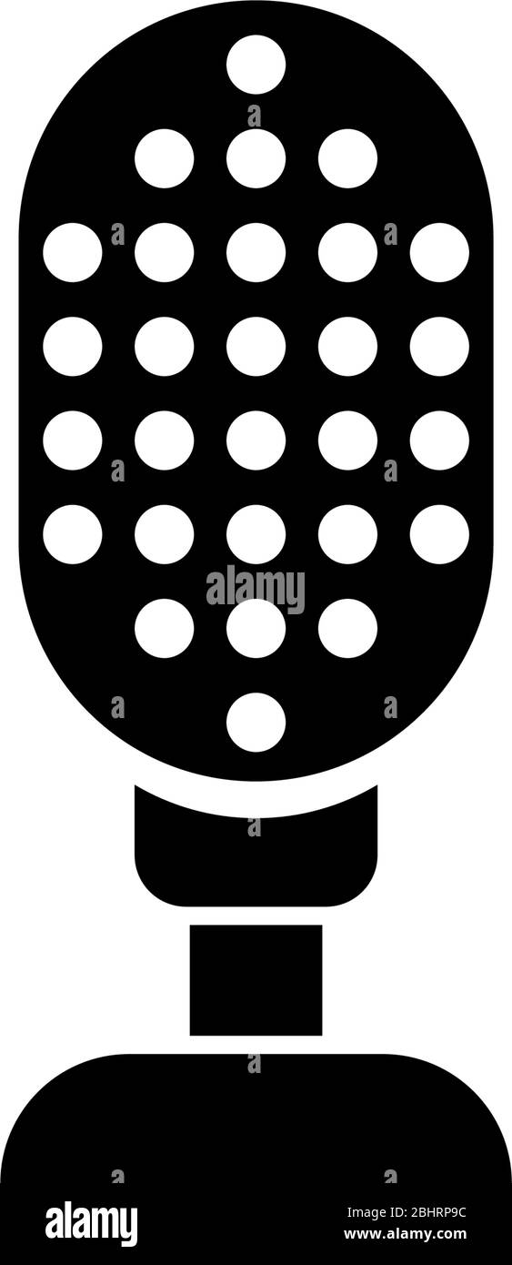 Retro Audio Microphone, Musical Mike. Flat Vector Icon illustration ...