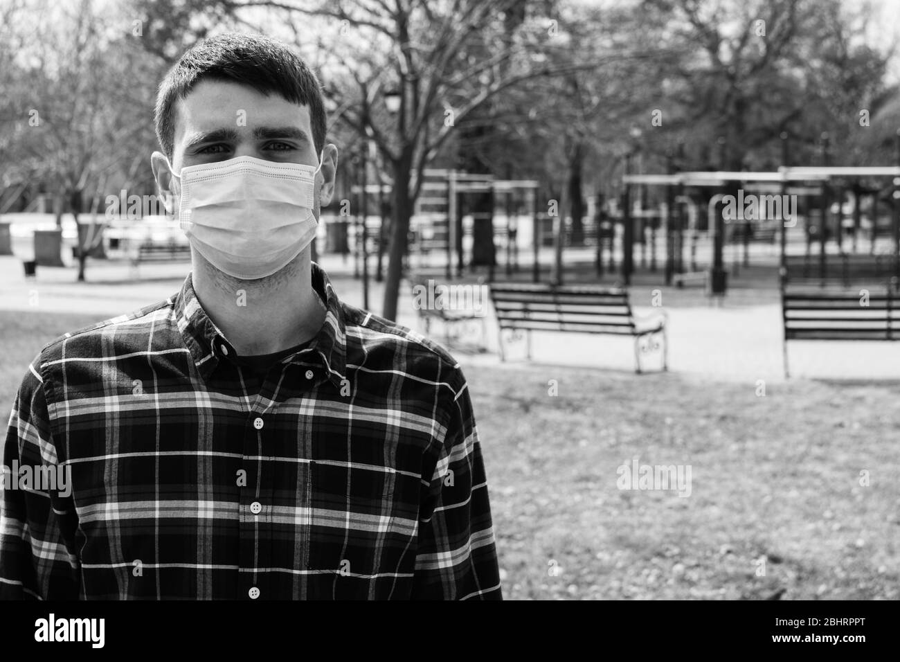 Quarantine man Black and White Stock Photos & Images - Alamy