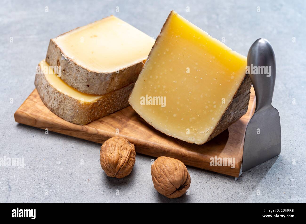 French cheese Comte, three varieties 1 year matured Prestige, fruity ...