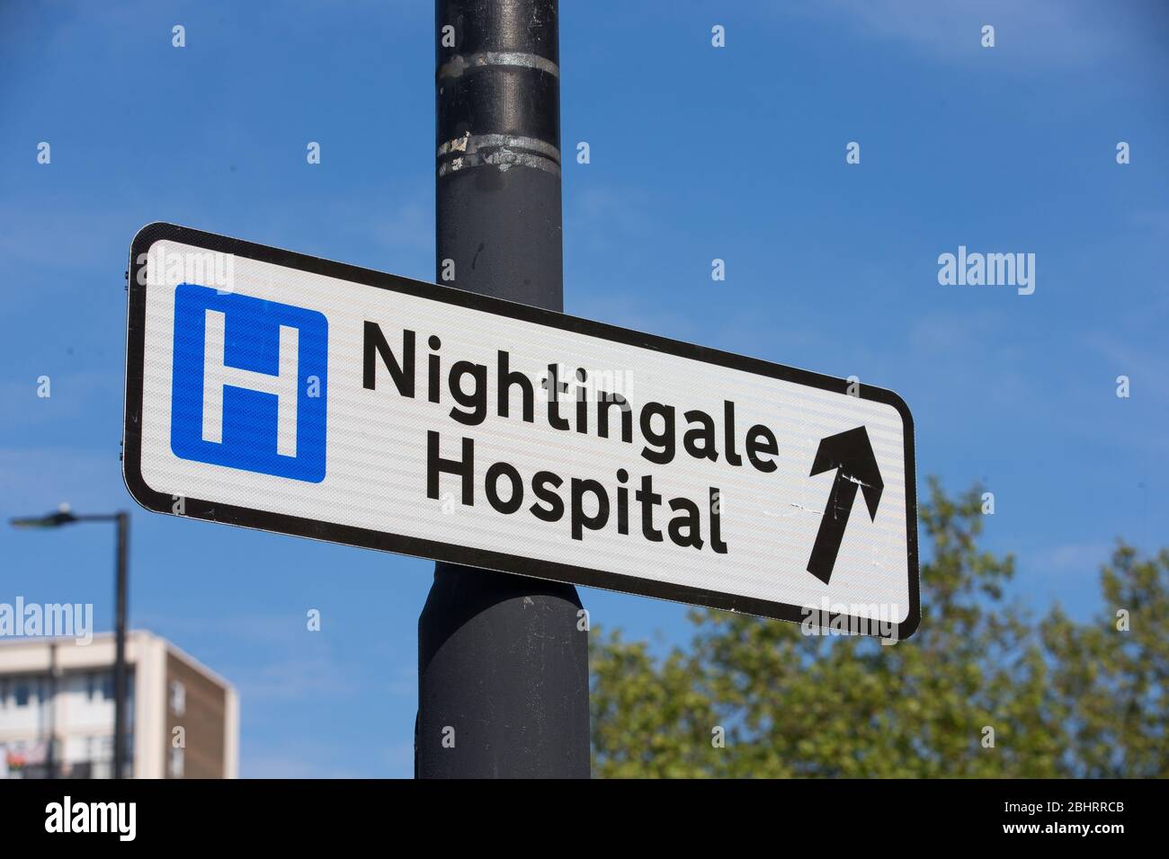 NHS Nightingale road sign, London Stock Photo - Alamy