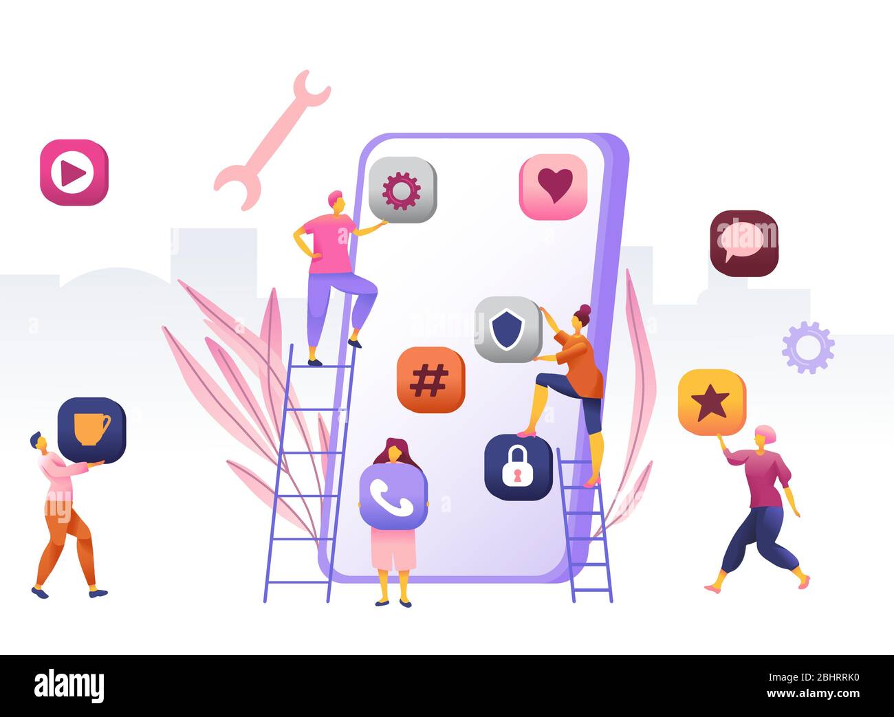 Young creative businesswoman working Stock Vector Images - Alamy