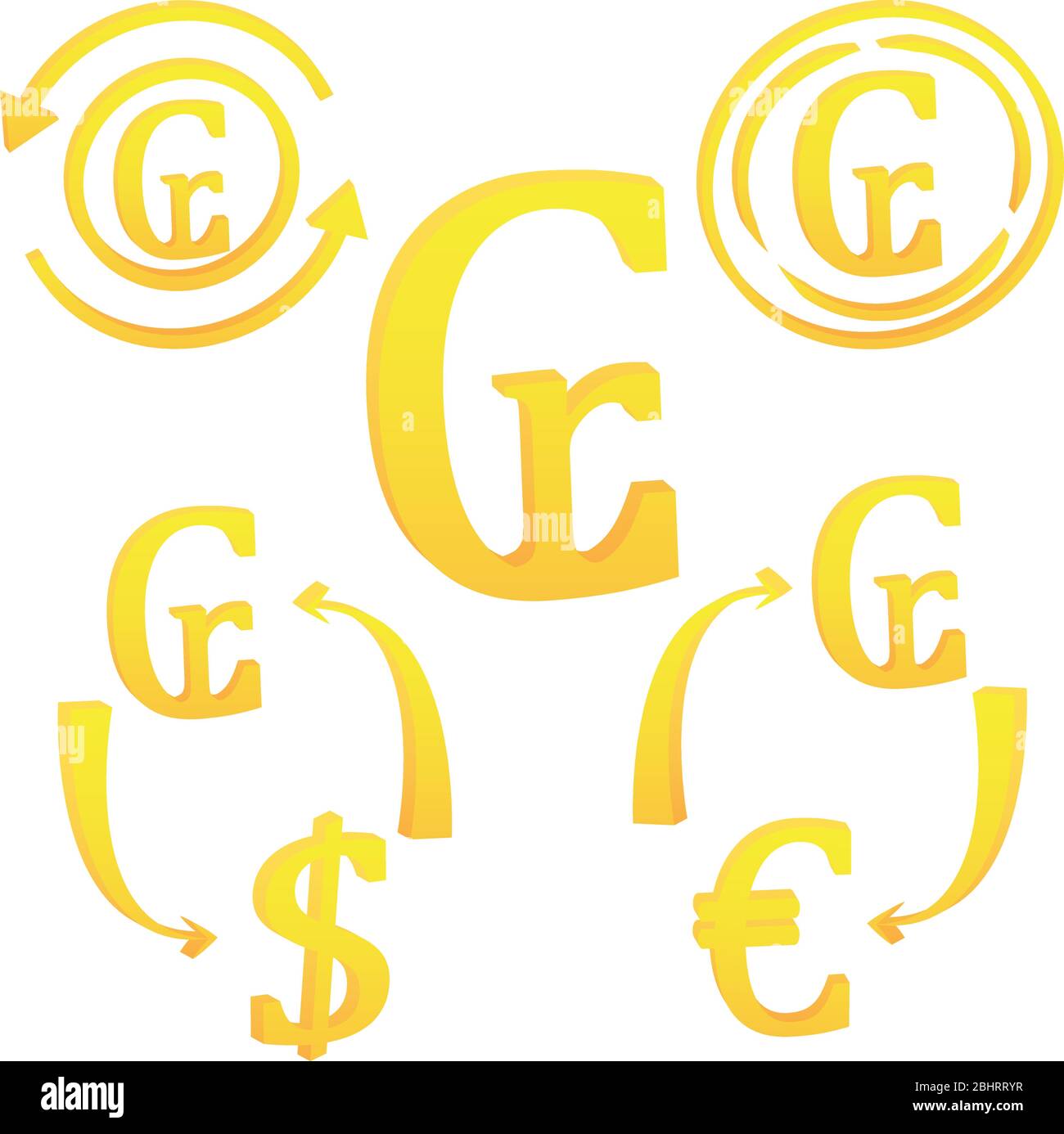 3D Brazilian Cruzeiro currency symbol icon of Brazilia Stock Vector ...