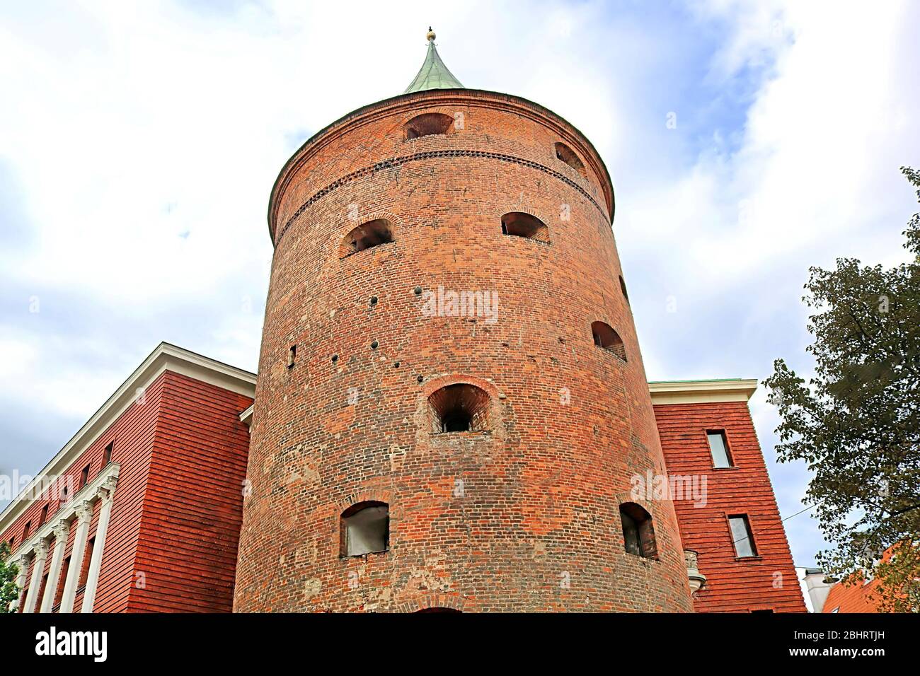 View of Powder tower in Riga, Latvia. It originally was a part of the ...