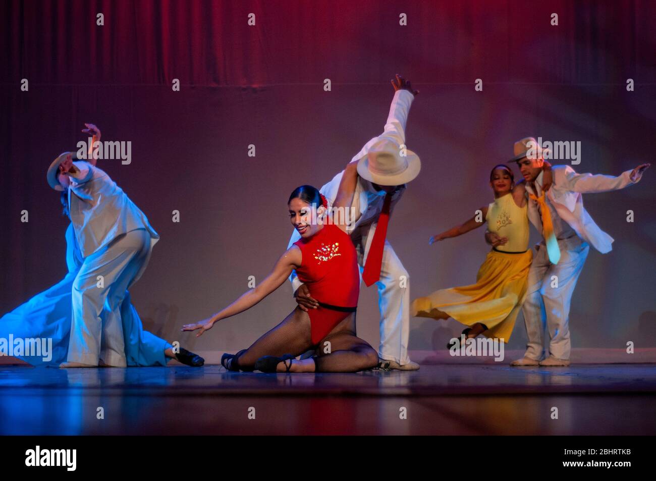El Delirio colombian show performance music dance in Cali city in the ...
