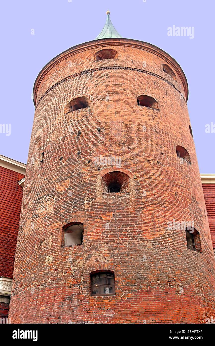 View of Powder tower in Riga, Latvia. It originally was a part of the ...