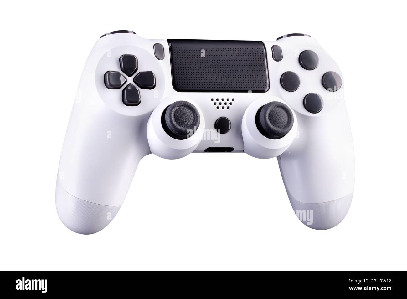 White video game joystick gamepad isolated on a white background Stock ...