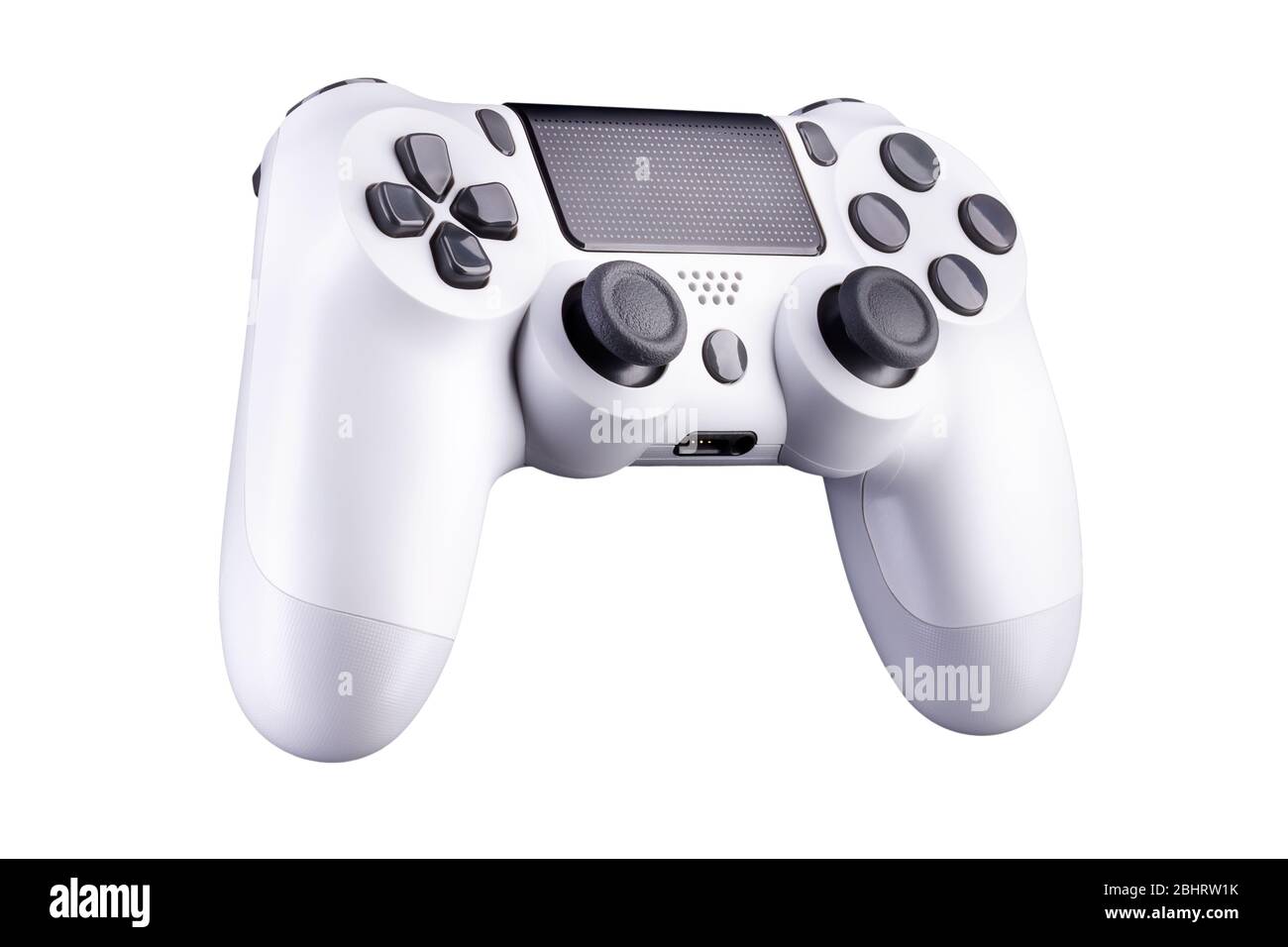 White video game joystick gamepad isolated on a white background Stock ...