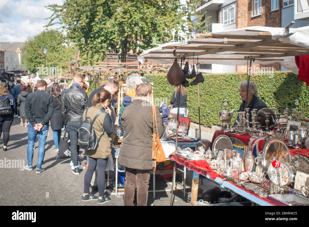 LONDON- Portobello Road Market, a famous antiques street market in ...