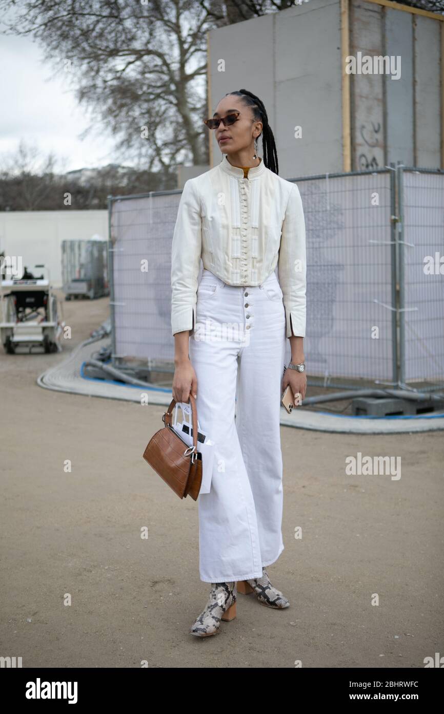 Indira Scott attending the Dior show during Paris Fashion Week Feb 25 ...