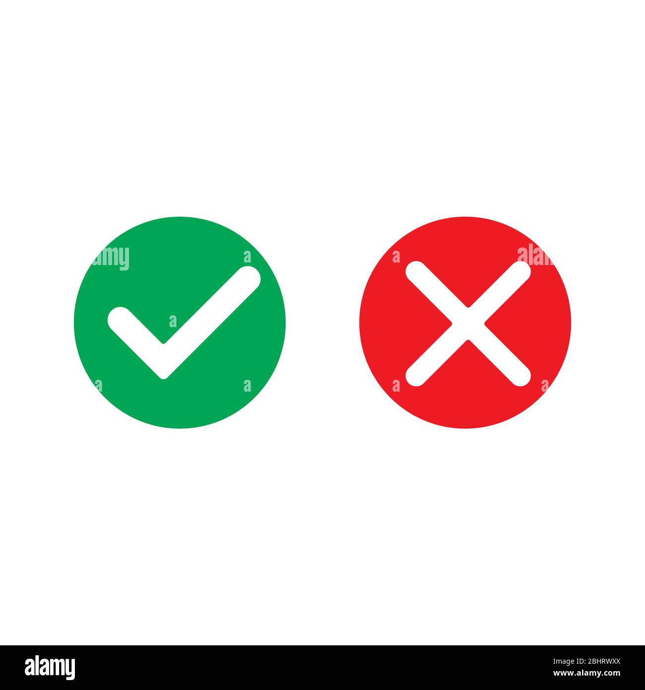 Yes and no mark, vector icon, web design element Stock Vector Image ...