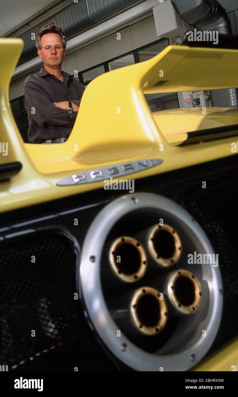 Mr Pagani at the Pagani Factory with a Zonda S in Bologna Italy 2001 ...