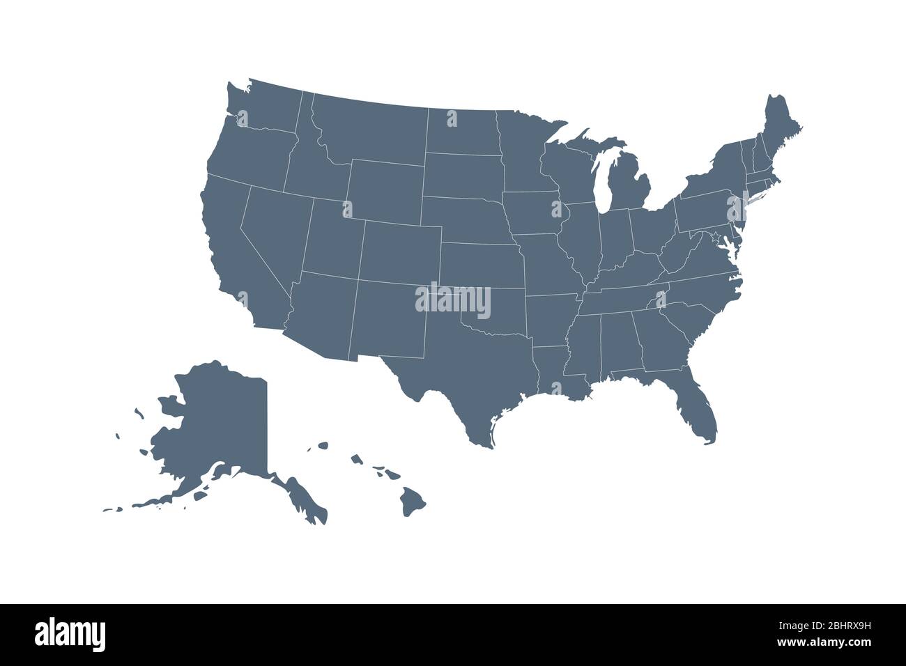 USA map. Flat style - stock vector Stock Vector Image & Art - Alamy