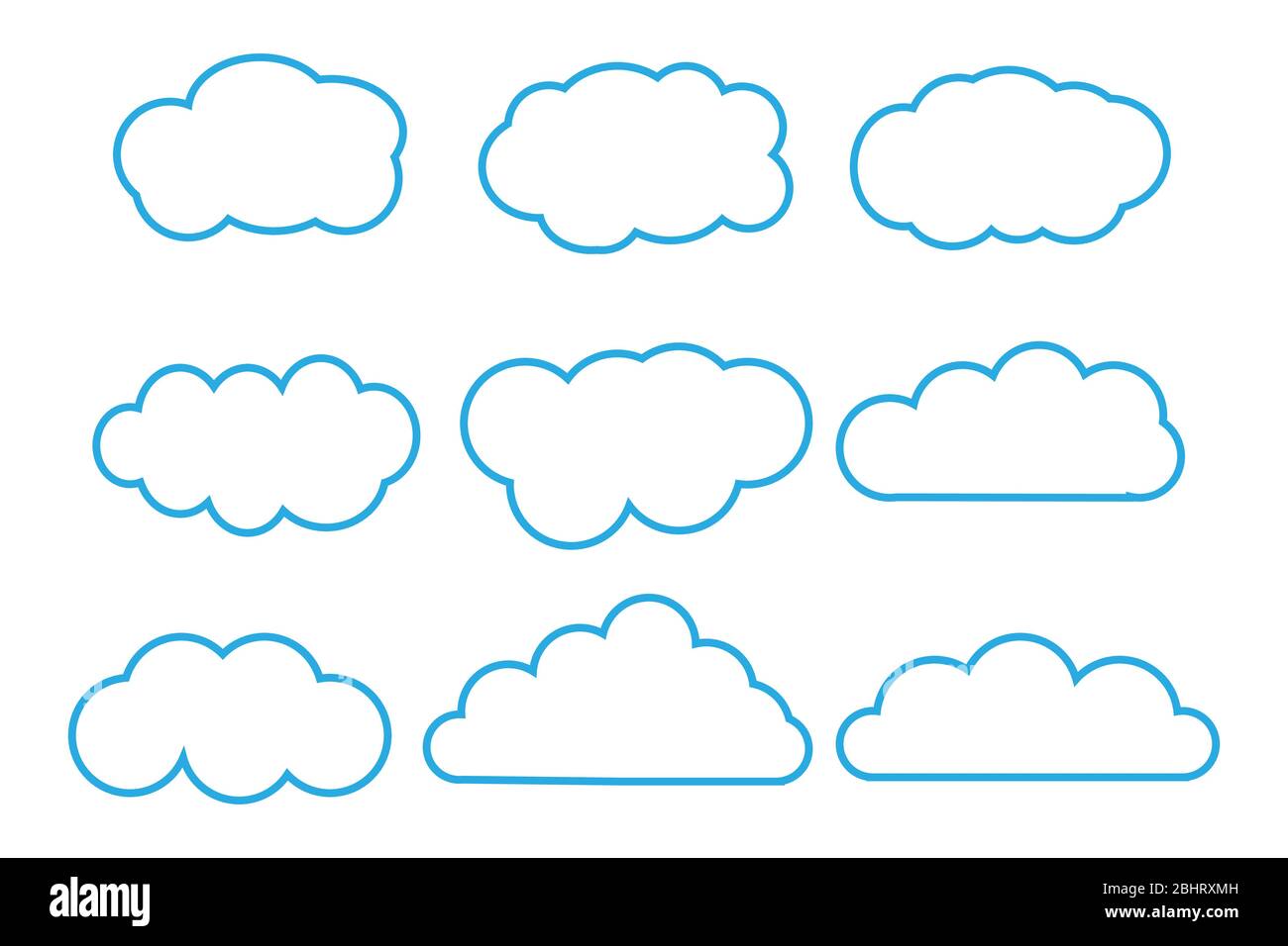 Vector De Contorno De Nube