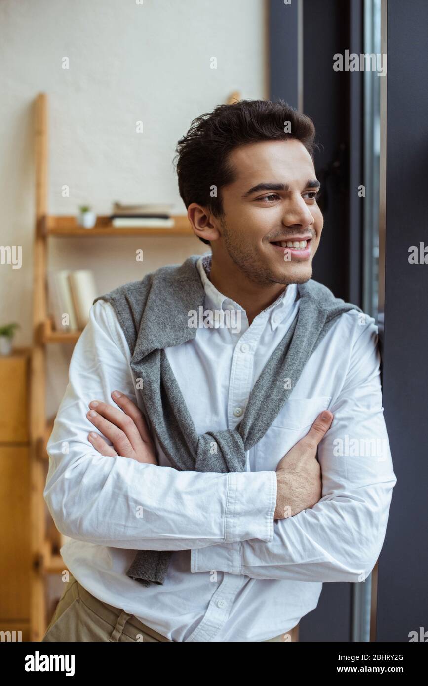 Happy smiling businessman with crossed arms pose hi-res stock ...