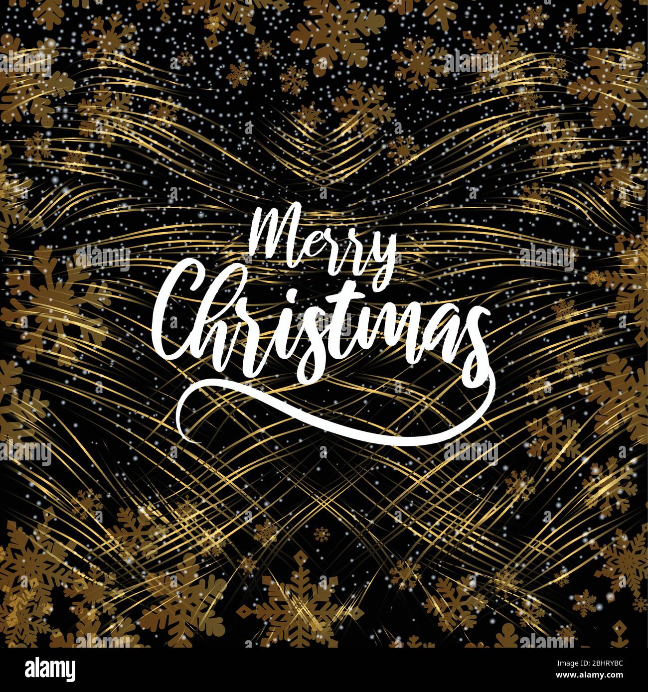 Merry Christmas Design with Light glitter and Background. Creative ...