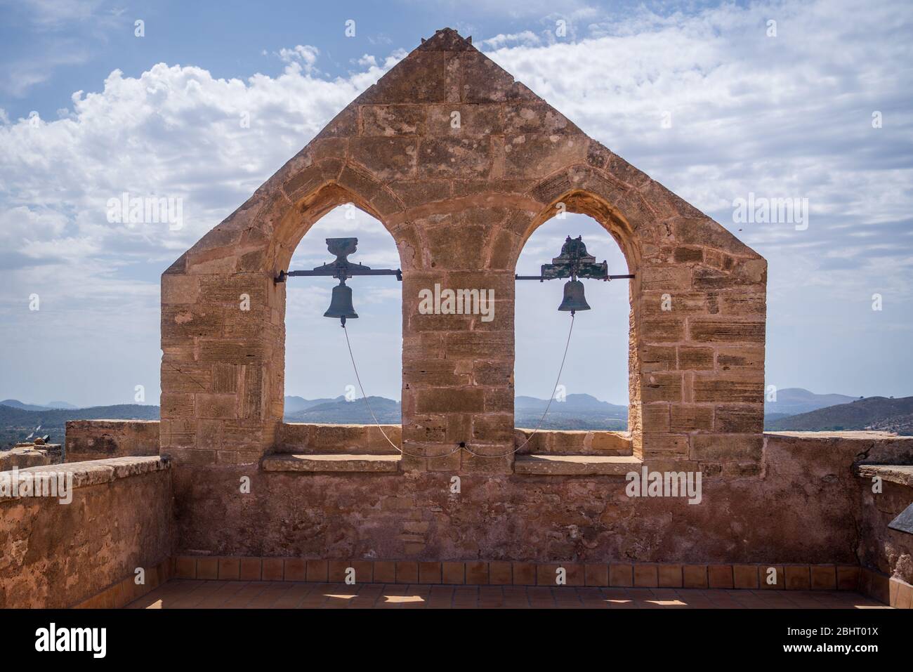 Capdepera Castle, fortress from the 14th century, located on the east ...