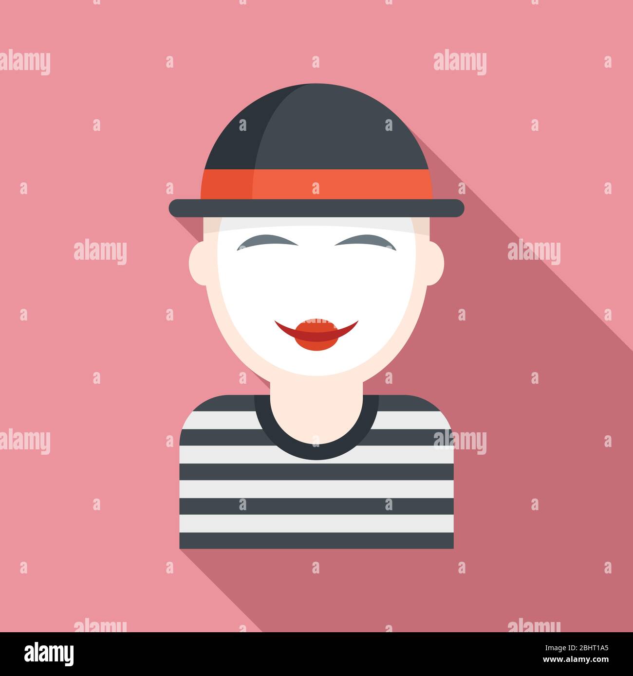Pantomime man icon. Flat illustration of pantomime man vector icon for ...