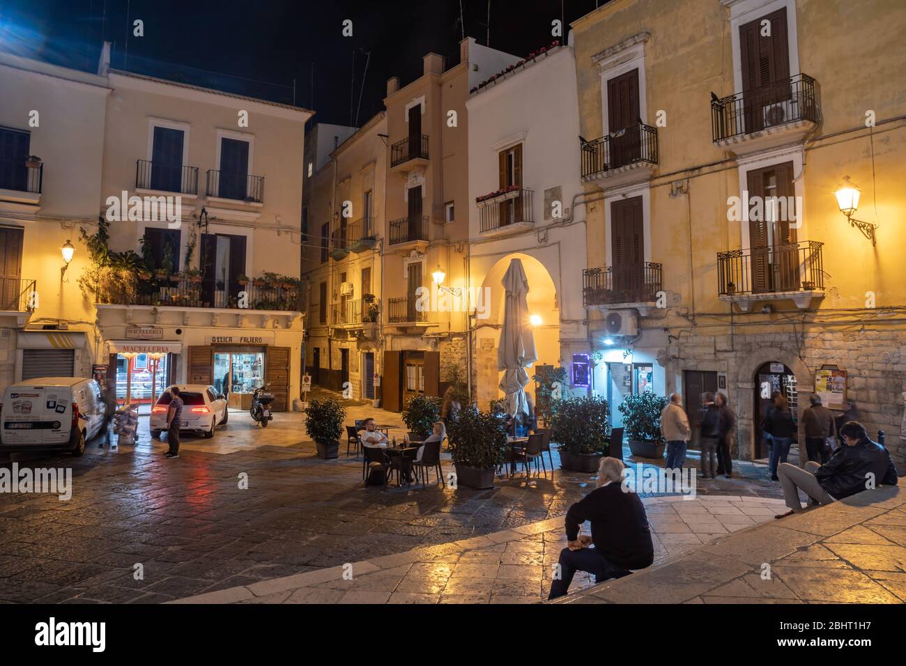 Bari, Italy - 06 November, 2019: Narrow streets of old city Bari at ...