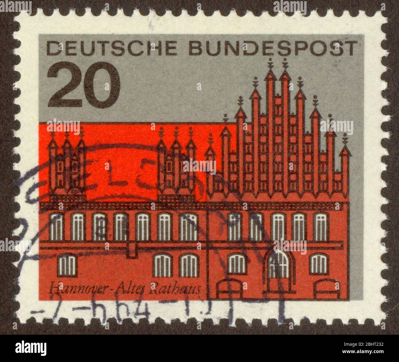 GERMANY -CIRCA 1964: Hanover on the river Leine, is the capital of the ...