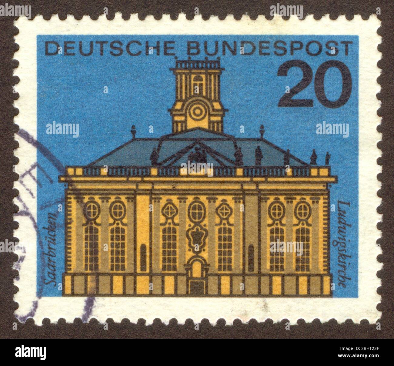 GERMANY -CIRCA 1964: Saarbrücken is the capital of the state of ...