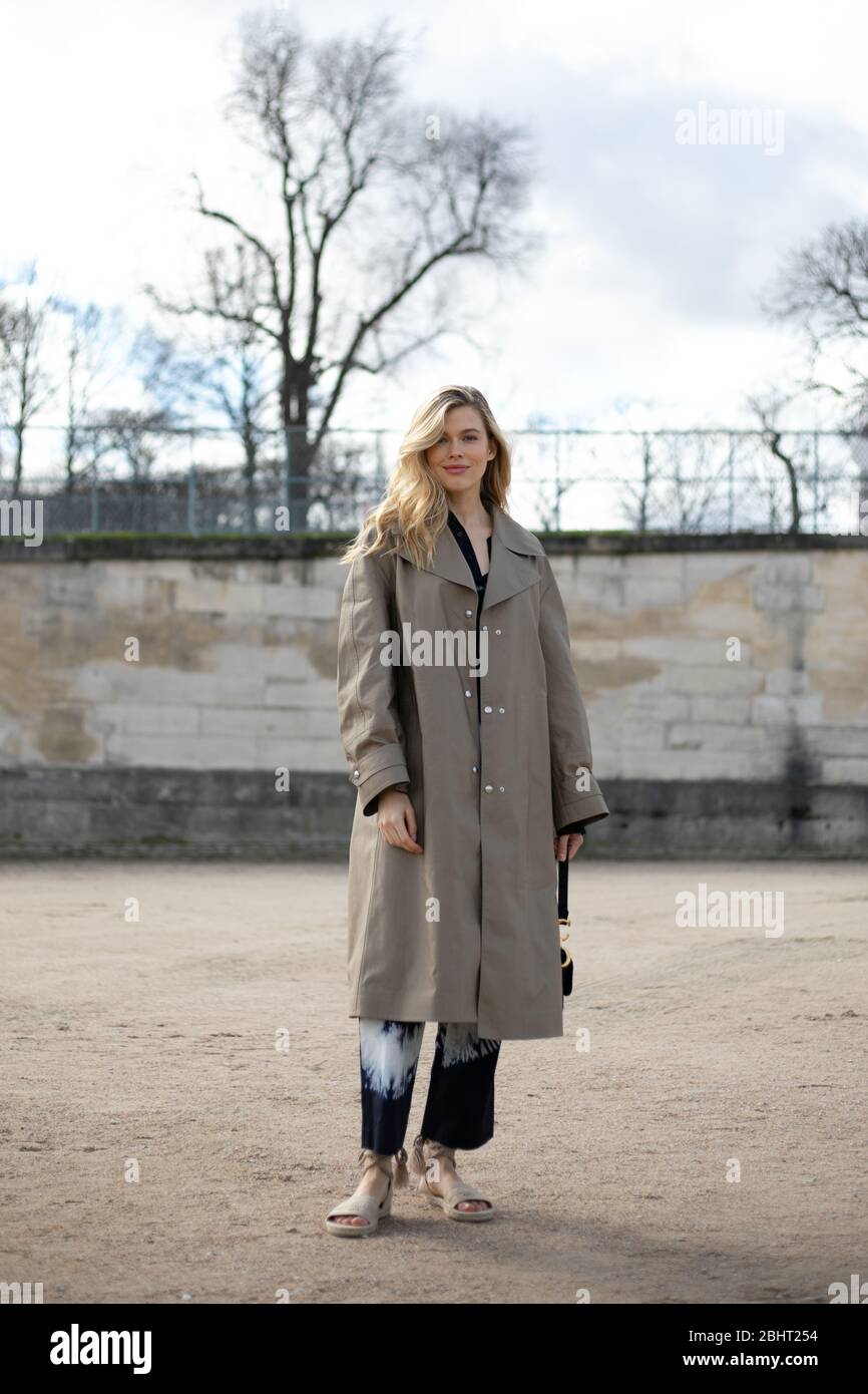 Model Victoria Lee attending the Dior show during Paris Fashion Week ...