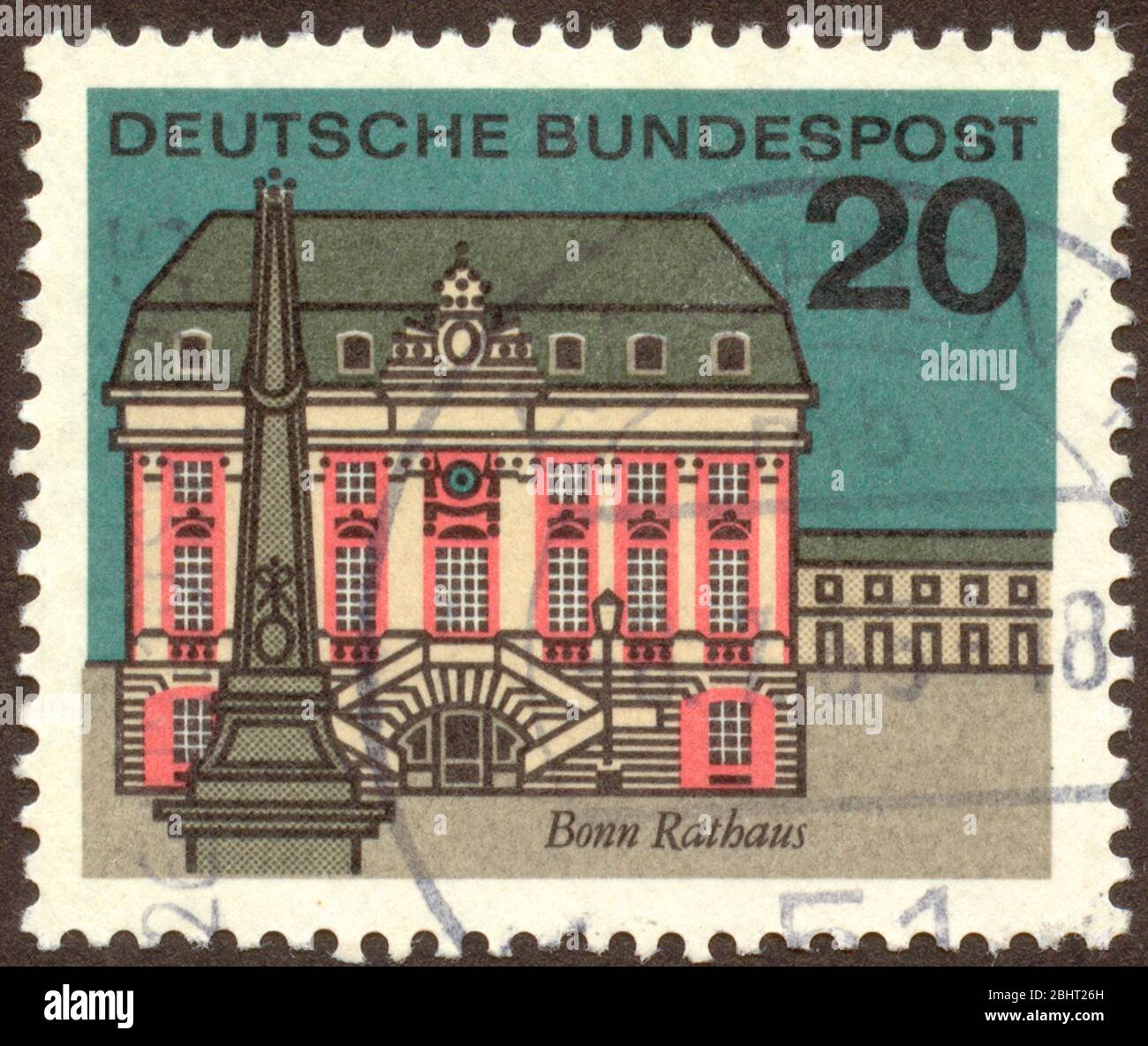 GERMANY -CIRCA 1964: Bonn is the 19th largest city in Germany, circa ...