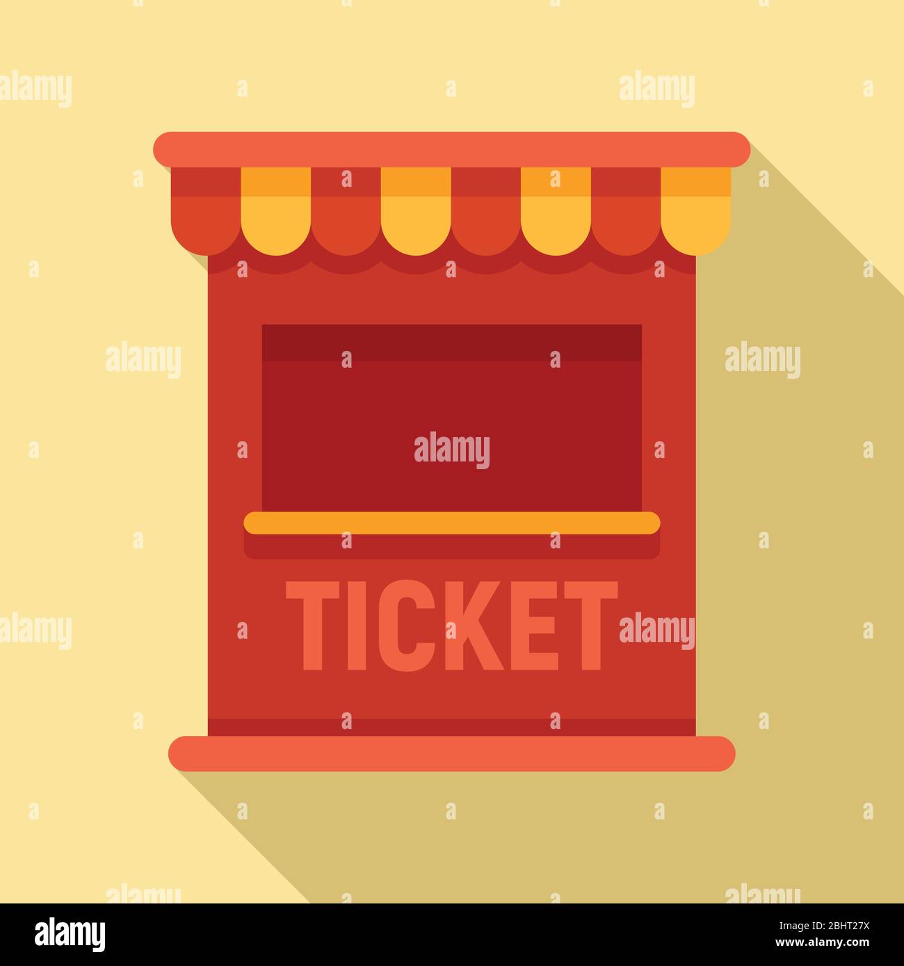 Ticket circus box icon. Flat illustration of ticket circus box vector ...