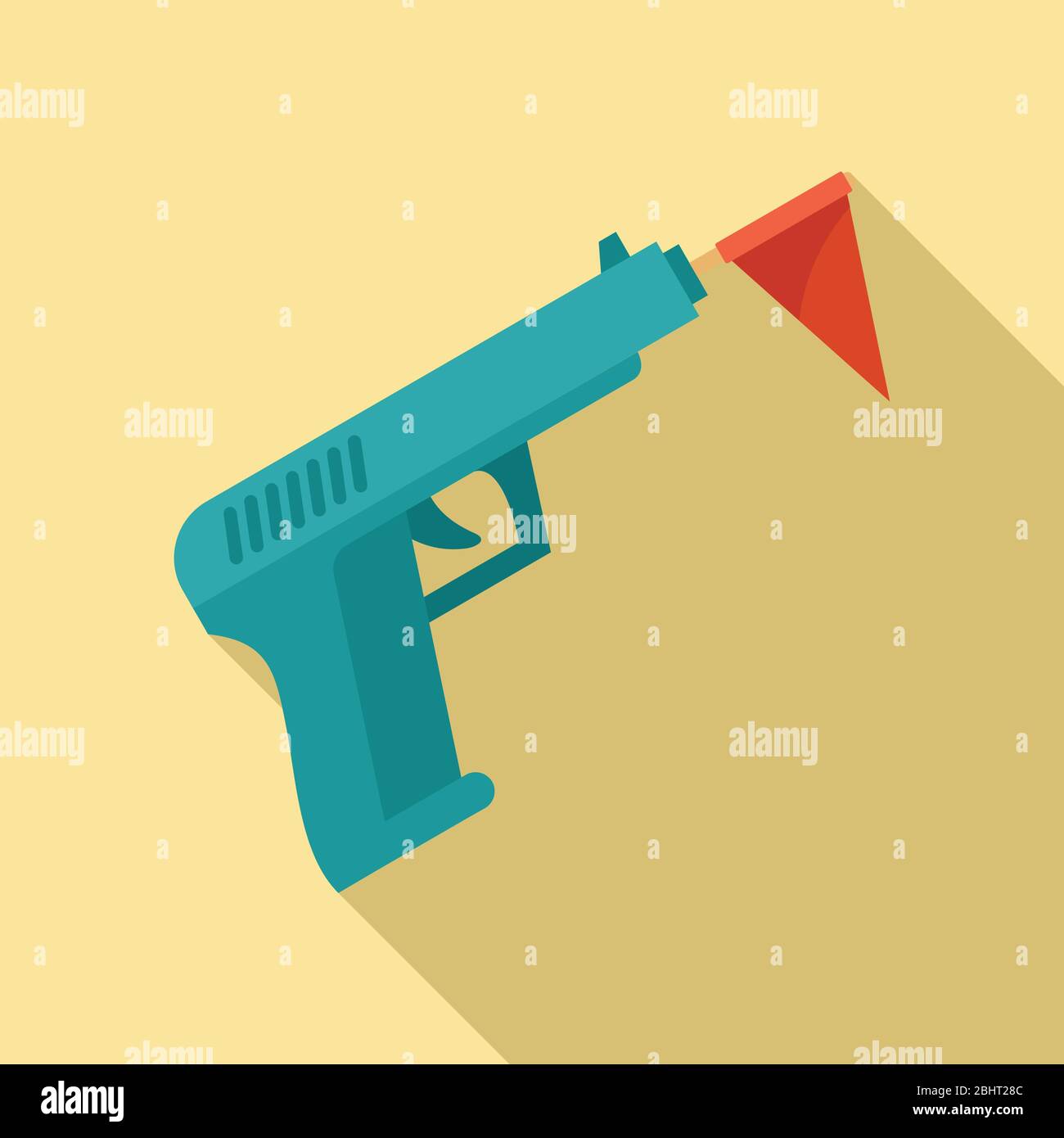 Circus gun icon. Flat illustration of circus gun vector icon for web ...