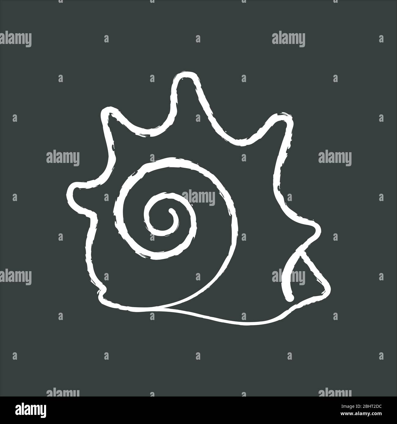 Rock shell chalk white icon on black background Stock Vector Image ...