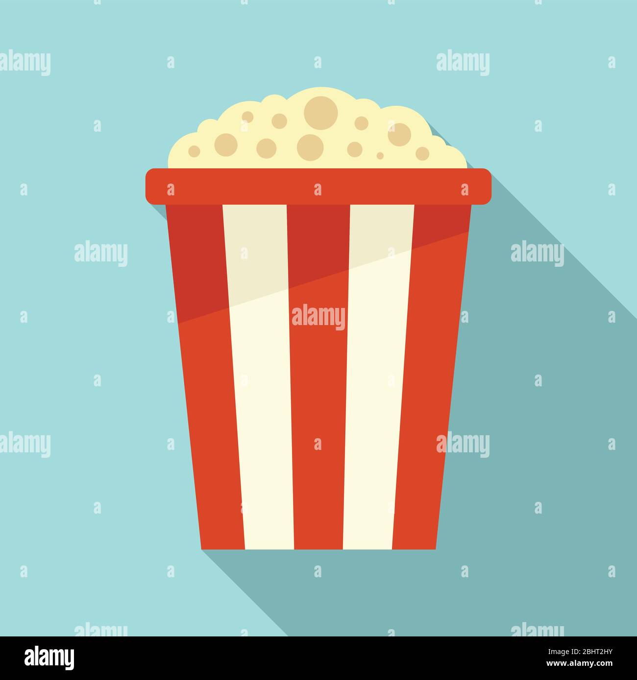 Popcorn pack icon. Flat illustration of popcorn pack vector icon for ...