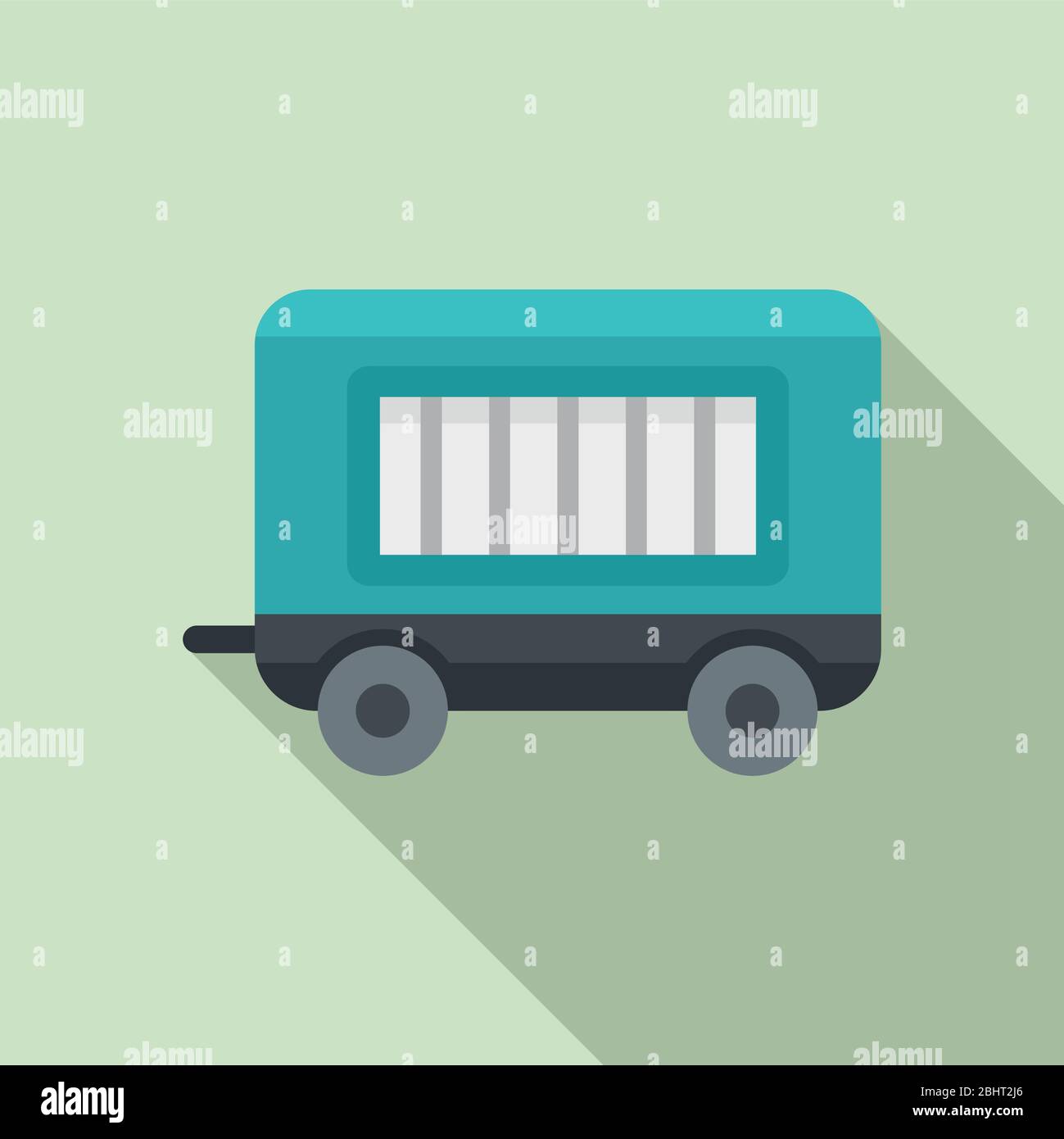 Circus trailer icon. Flat illustration of circus trailer vector icon ...