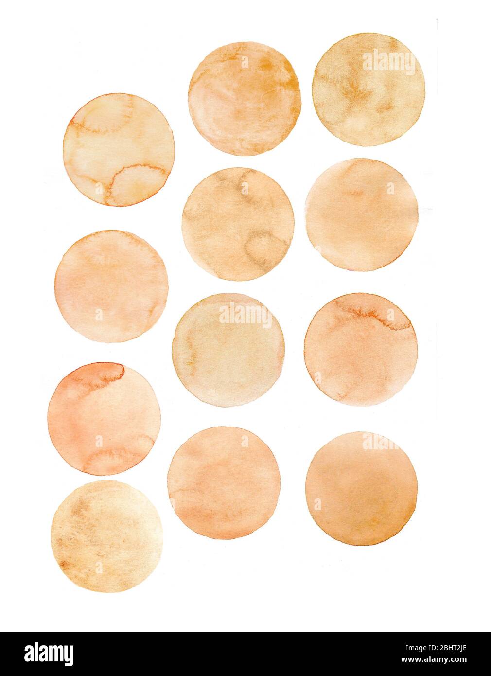 Coffee stains isolated on white background. Coffee cup marks Stock ...