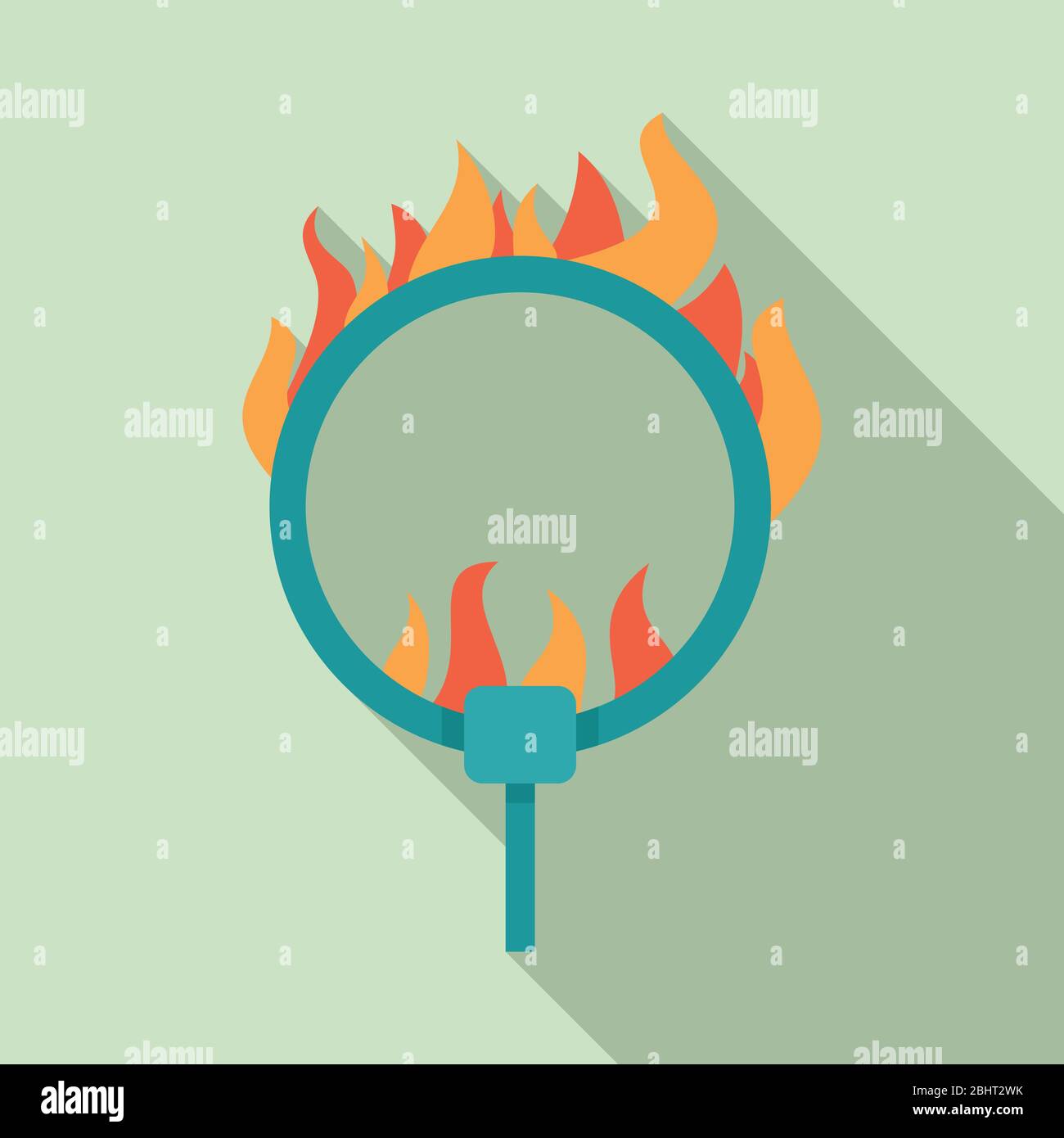 Fire ring icon. Flat illustration of fire ring vector icon for web ...
